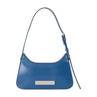 Acne Studios Womens Platt Micro Shoulder Bag Blue Calfskin