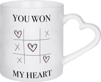 artboxONE Herztasse You Won My Heart von AB1 Edition - Herztasse Typografie