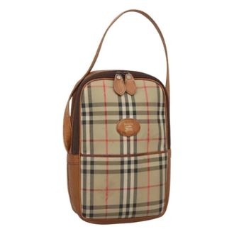 Burberry Sac &agrave; bandouli&egrave;re en toile Pre-owned - Femme - Pre-owned - Beige - Taille: ONE Size