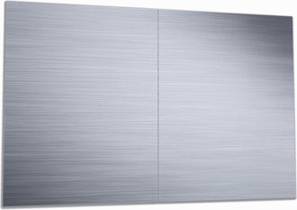 Wallario Herdabdeckplatte/Spritzschutz aus Glas, 2-teilig, 80 x 52cm, für Ceran- und Induktionsherde, Muster aus grauen Streifen - Schraffur