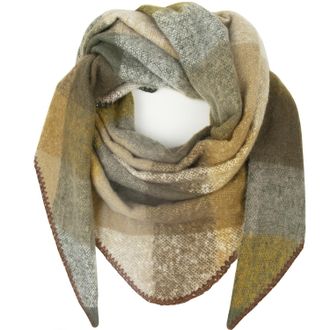 Glamexx24 XXL Schal Damen Halstuch Unisex Poncho Dreieckige Form Trendfarben Winterschal Kariert Schal Viele Variationen