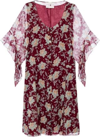 Chlo&eacute; Kleid mit Blumenmuster - - Dresses - Damen - Rot - XS