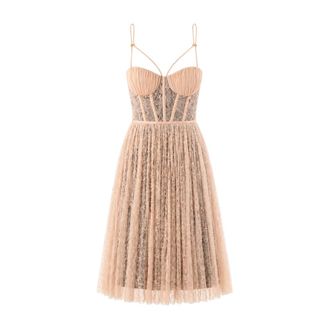 Elisabetta Franchi Damen, Kleider, Beige, XLGr&ouml;&szlig;e