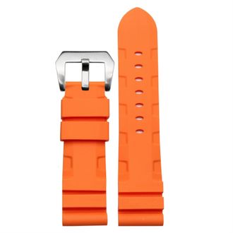 Generic Silikon f&uuml;r PAM111 PAM0061 PAM00682 Armband Sportuhrenarmband 24mm Armband wasserdicht schwarz Zubeh&ouml;r G&uuml;rtel