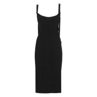 The Attico Femme, Robes, Noir, Taille: 38 FR Robe Midi Ajust&eacute;e
