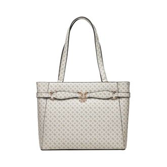 Guess Femme, Sacs, Blanc, Taille: ONE Size Sac Cabas Blanc avec D&eacute;tails Iconiques