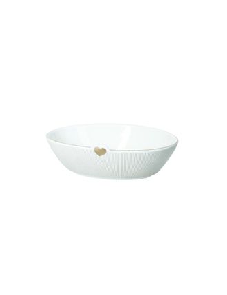 Brandani Brandani 51667 Schale Amore Mio Stripe New Bone China, 17,5 x 13 x 5 cm