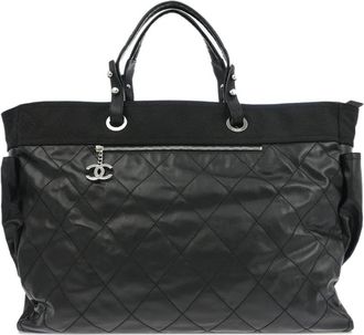 Chanel 2006-2008 gesteppte Tote Handtasche - Schwarz