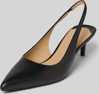 Lauren Ralph Lauren Pumps aus Leder mit elastischem Riemen Modell ADRIENNE