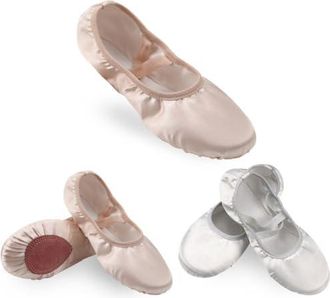 Supvox Pantoufles de Ballet en Satin Rose Chair Taille 37 Semelle Souple pour Danse Classique et Gymnastique Pantoufles L&eacute;gers et Respirants Adapt&eacute;s aux Adul