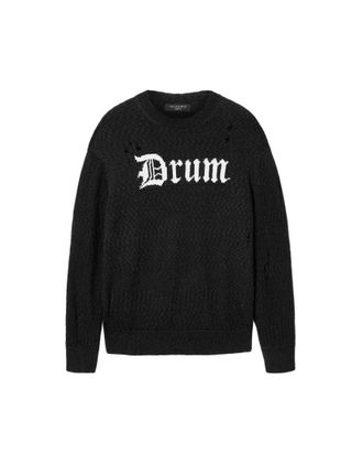 AllSaints Drum - Pull ras de cou - Noir/blanc craie-Multicolore
