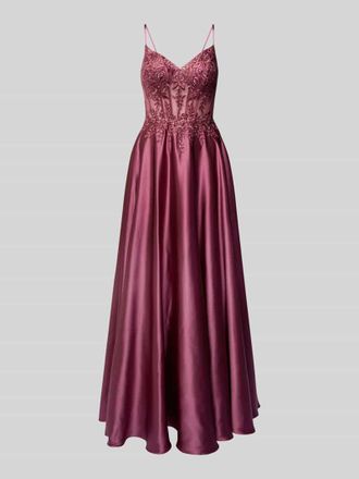 Luxuar Abendkleid mit Ziersteinbesatz