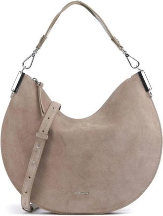 Coccinelle Femme, Sacs, Beige, Taille: ONE Size Sunup Suede Shoulder Bag