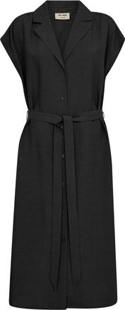 Mos Mosh MOS Mosh, Femme, Robes, Noir, Taille: 46 FR &Eacute;l&eacute;gante Robe Noire avec Plis