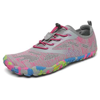 Saguaro Barfuss Schuhe Damen - Barfußschuhe Damen - Outdoor Barfussschuhe Leichte rutschfeste Zehenschuhe Barfuß Fitnessschuhe Traillaufschuhe Pink A,Gr.39