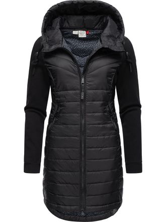 Ragwear Damen &Uuml;bergangsjacke leichte Jacke lang mit Kapuze Lucinda Long II Intl Black Gr. L