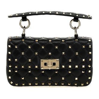 Valentino Garavani Small Nappa Rockstud Spike Bag - - Bags - Damen - Schwarzk - ONE SIZE