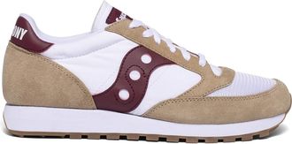 Saucony Unisex Jazz ORIGINAL Vintage M Sneaker, Tan/White/Wine, 37.5 EU