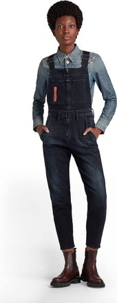 G-Star RAW Damen Slim Denim Latzhose, Blau (Worn in eve Destroyed D19101-8971-C267), XS