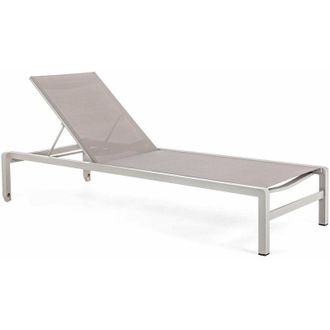 BIZZOTTO Sonnenliege Konnor aus lackiertem Aluminium mit R&auml;dern, ideal f&uuml;r Schwimmbad und Garten -Rastin / 4-teiliger Bausatz