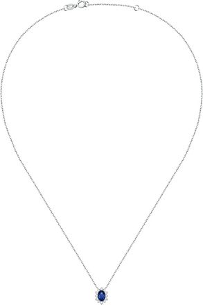 Live Diamond Collier en or jaune recyclé 375/1000 et saphir de synthèse