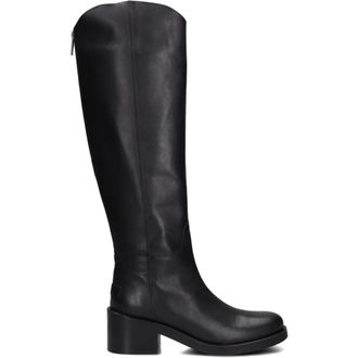 Shabbies Amsterdam Schwarze Lederstiefel Lakey Ride - - Shoes - Damen - Schwarzk - 38 EU