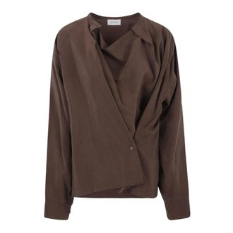 Christophe Lemaire Damen, Blusen & Hemden, Braun, SGr&ouml;&szlig;e