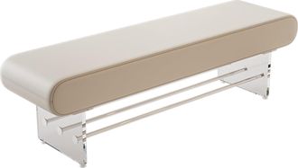 Generic Schuhbank mit Stauraum Schuhbank mit Sitzfläche Schuhschrank mit Gepolstertem Sitz Füße aus Acryl Gestell Aus Massivholz for Flur, Bad, Wohnzimmer, Di