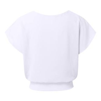 Generic Tunique Grande Taille Femme &agrave; Manches Chauve-Souris, Tee Shirt Sexy-Haut Femme Mousseline Couleur Pure Tops Casual L&eacute;Ger Respirant Chemisers pour Plag