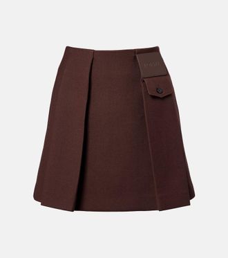 Loewe Mini-jupe en laine et soie