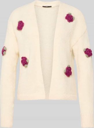 Zero Cradigan mit floralen Applikationen und offener Front