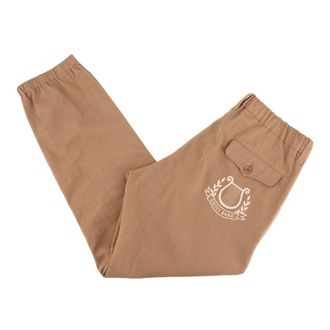 Gucci Tan Cotton Twill Embroidered Pocket Chino Trousers Size 30