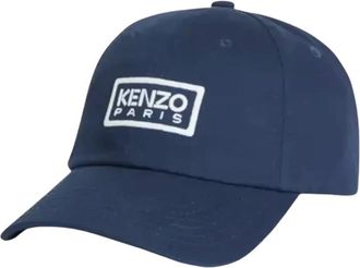 Kenzo unisex, Accessoires, Bleu, Taille: ONE Size Tag Cotton Cap