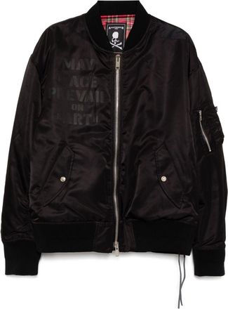 MASTERMIND WORLD veste bomber à logo imprimé - Noir