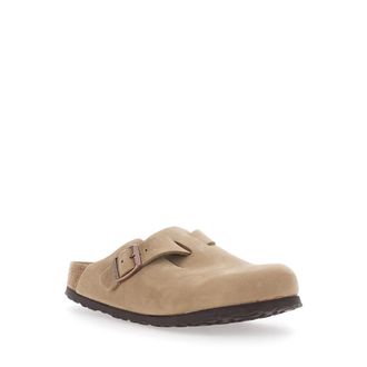 Birkenstock Boston SFB Leoi Narrow Fit - Femme - Chaussures - Beige - Taille: 41 EU