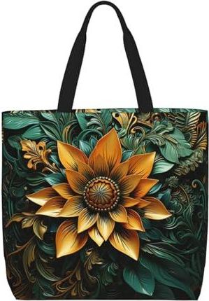 Generic Fleur Sculpt&eacute;e Sac A Main Femme Pliable Sacs De Courses D&eacute;contract&eacute; Sac Courses Pour Quotidienne Voyage Universit&eacute;