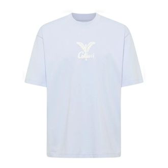 Carlo Colucci Oversize T-Shirt Di Pauli - - Tops - Herren - Blau - 2XL