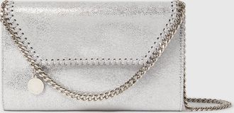 Stella McCartney Falabella Wallet Crossbody Bag, Woman, Silver