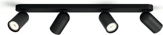 Philips Lampe Pongee 4 lumi&egrave;res noir - 5058430PN