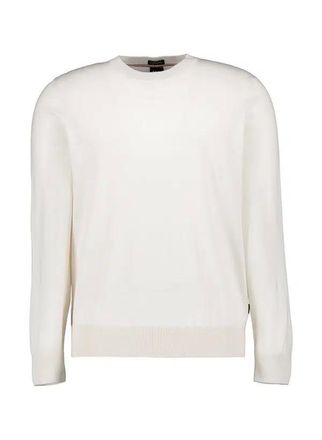 HUGO BOSS Herren Pullover beige Merinowolle unifarben