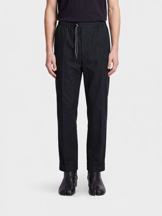 Maison Margiela Pantalon droit en m&eacute;lange de coton et soie avec Four Stitches