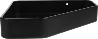 BESPORTBLE Schwebendes Eckregal aus Aluminium Schwarzes Wandregal für Badezimmer Platzsparendes Duschregal Zur Wandmontage Multifunktionaler Organizer für Glatte