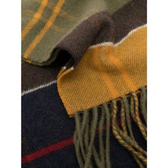 Barbour Wool Plaid Scarf - Green