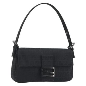Fendi Pre-owned Zucchino Canvas Umh&auml;ngetasche - - Pre-owned - Damen - Schwarzk - ONE SIZE