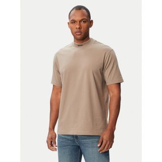 HUGO BOSS T-Shirt Tee Collar 50562120 Beige Relaxed Fit