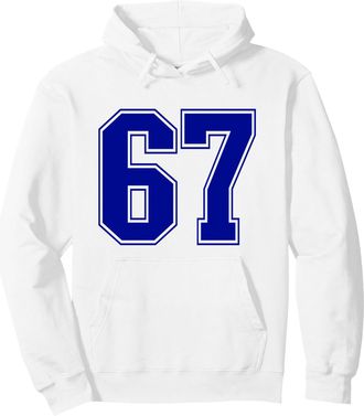 BDAZ 67 Blaue Zahlen Pullover Hoodie
