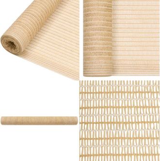 vidaXL Zaunblende Beige 1x50 m HDPE 75 g/m&sup2; - Sonnenschutz - HDPE-Netz