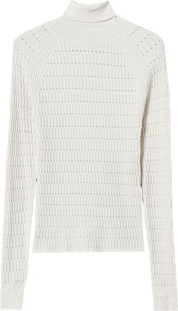 Twin-Set Pullover mit Rollkragen - Wei&szlig;