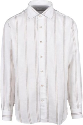 Eleventy Homme, Chemises, Blanc, Taille: L Camicia Garzata
