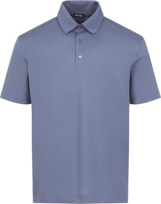 Ermenegildo Zegna Homme, Chemises, Bleu, Taille: XL Cotton Polo